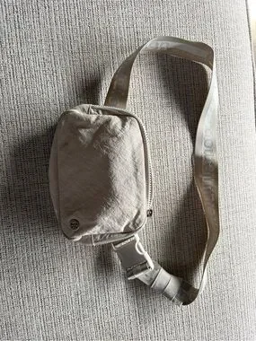 lululemon athletica | Bags | Lululemon Athletica Cream Belt Bag With ...